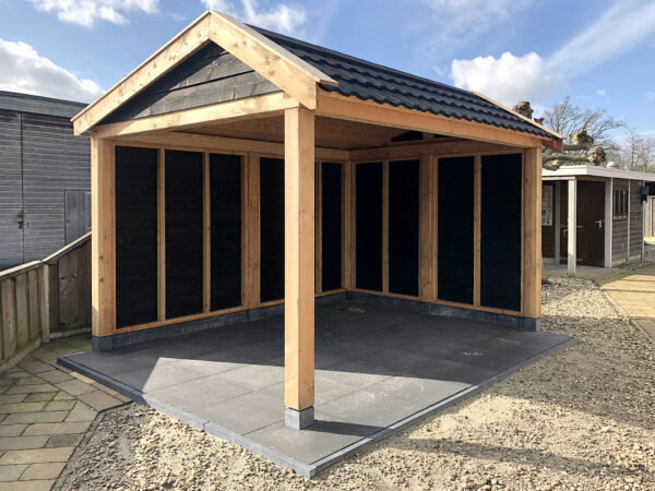 Overkapping Douglas 400x300 cm met Betonfundering | Gering Hout & Beton